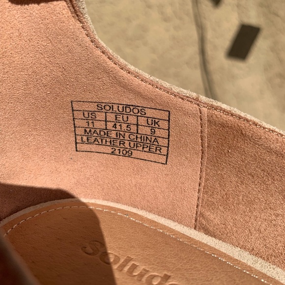 Soludos | Shoes | Soludos Nude Suede Block Heel Sandals Size 1 | Poshmark